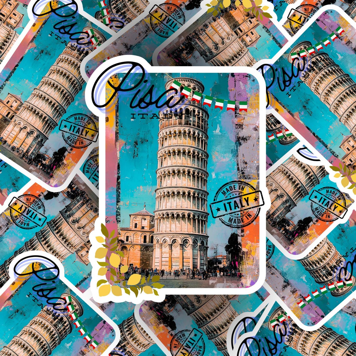 Pisa Italy Sticker | Leaning Tower of Pisa Decal | Travel Souvenir for ...