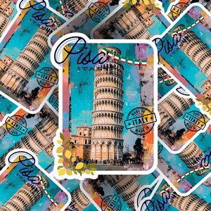 Pisa Italy Sticker | Leaning Tower of Pisa Decal | Travel Souvenir for ...