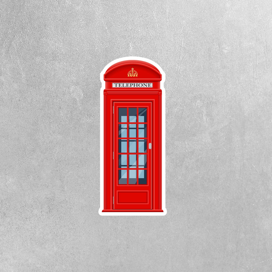 British Phone Booth Sticker, England Phone Booth Decal - Etsy