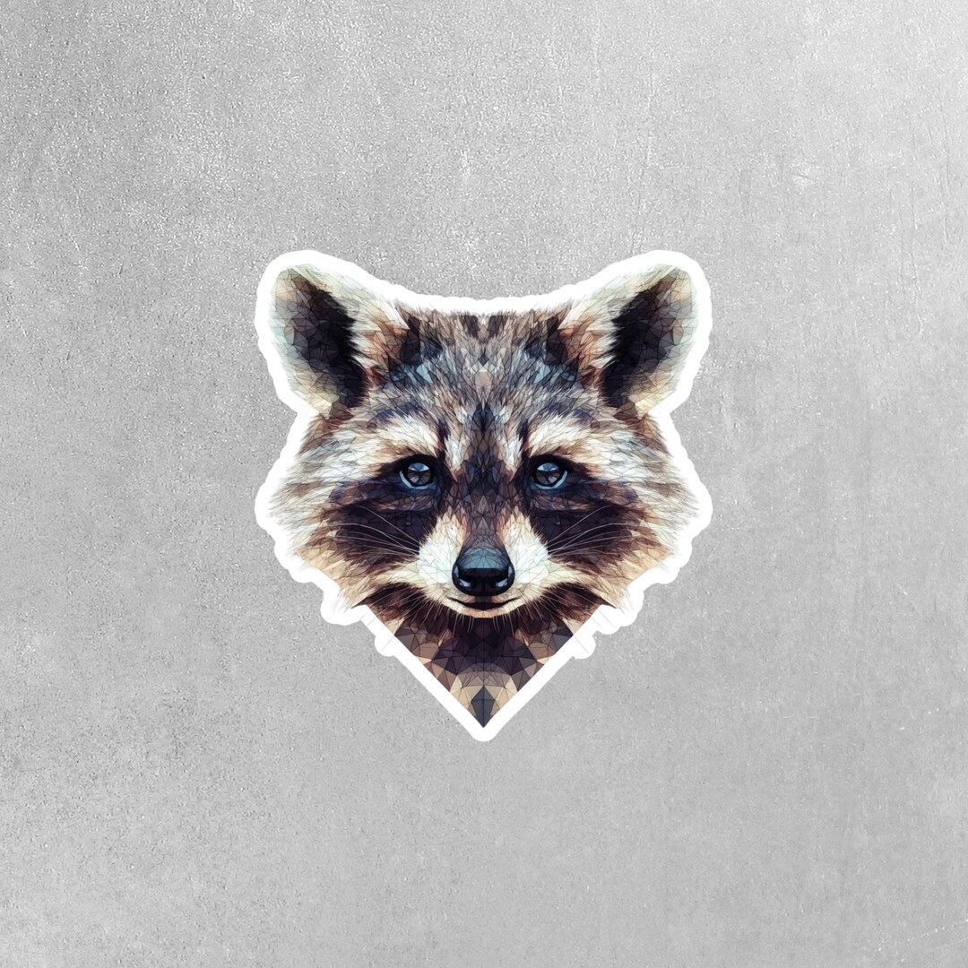 Racoon Sticker | Racoon Geometric Sticker | Racoon Sticker Kaleidoscope ...