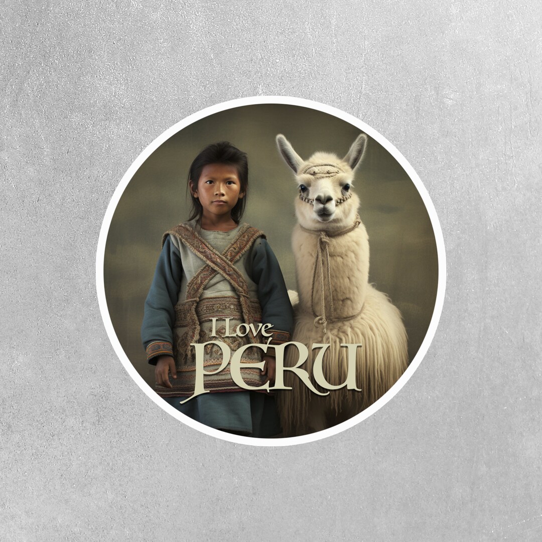 I Love Peru Sticker | Peru Sticker | Lama Sticker - Etsy