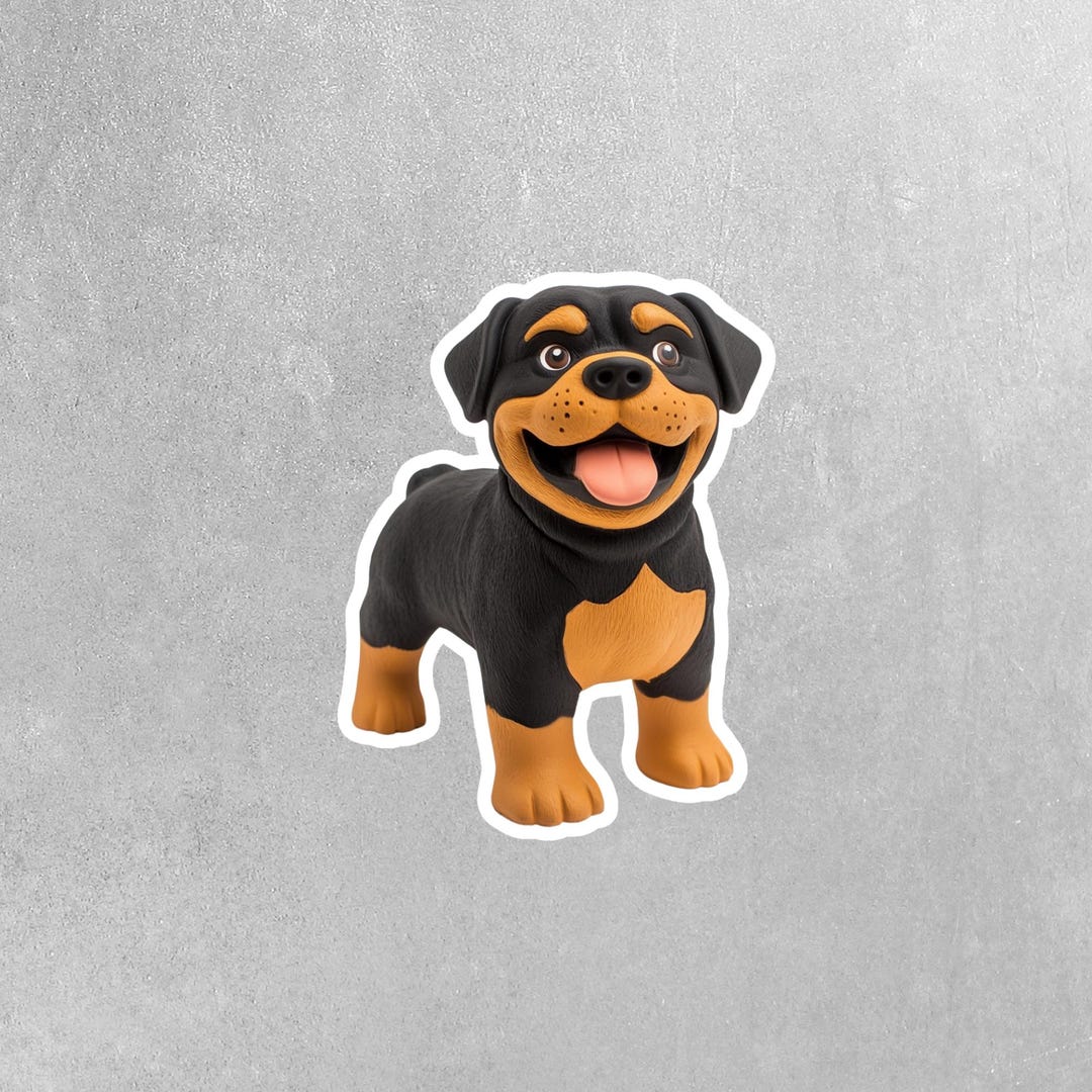 Rubber Rottweiler Sticker | Rotty Sticker | Rottweiler Decal - Etsy