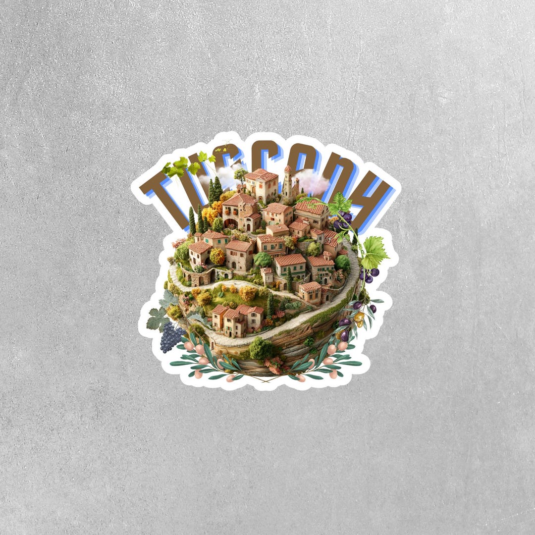 Tuscany Italy Sticker | Tuscany Decal for Laptops, Water Bottles & Cars ...