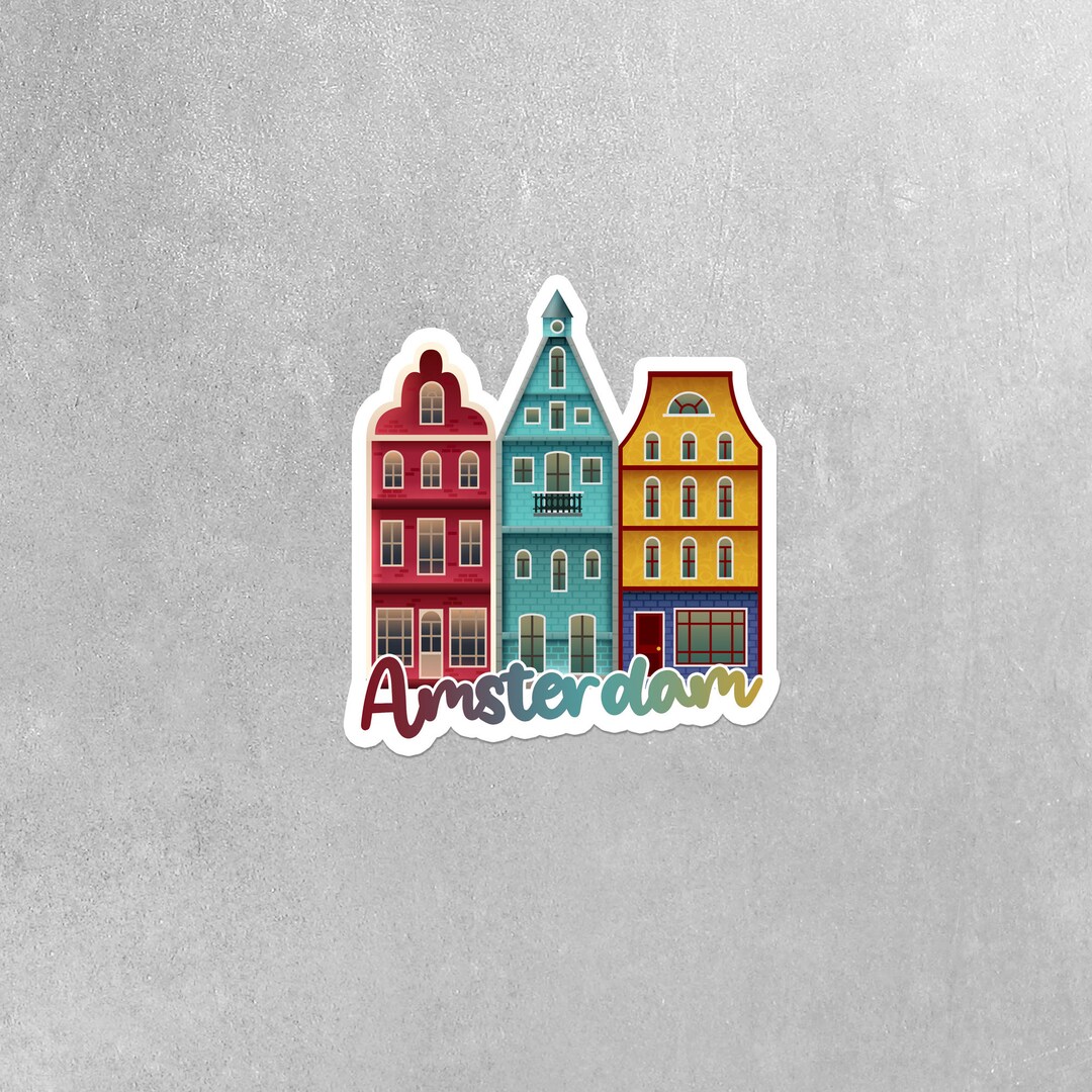 Amsterdam Sticker | Amsterdam Buildings Sticker | the Netherlands ...