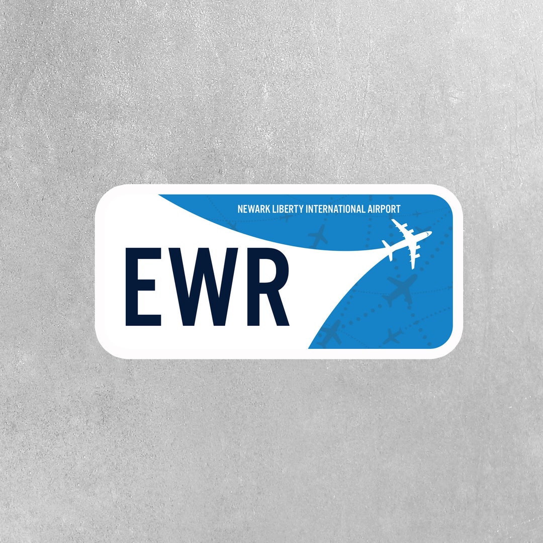EWR Airport Code Sticker | IATA Code Stickers | Newark Liberty ...
