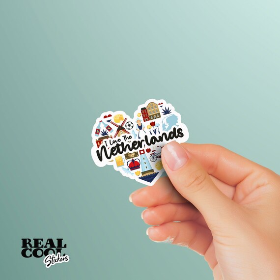 I Love the Netherlands Sticker Netherlands Sticker I Heart - Etsy
