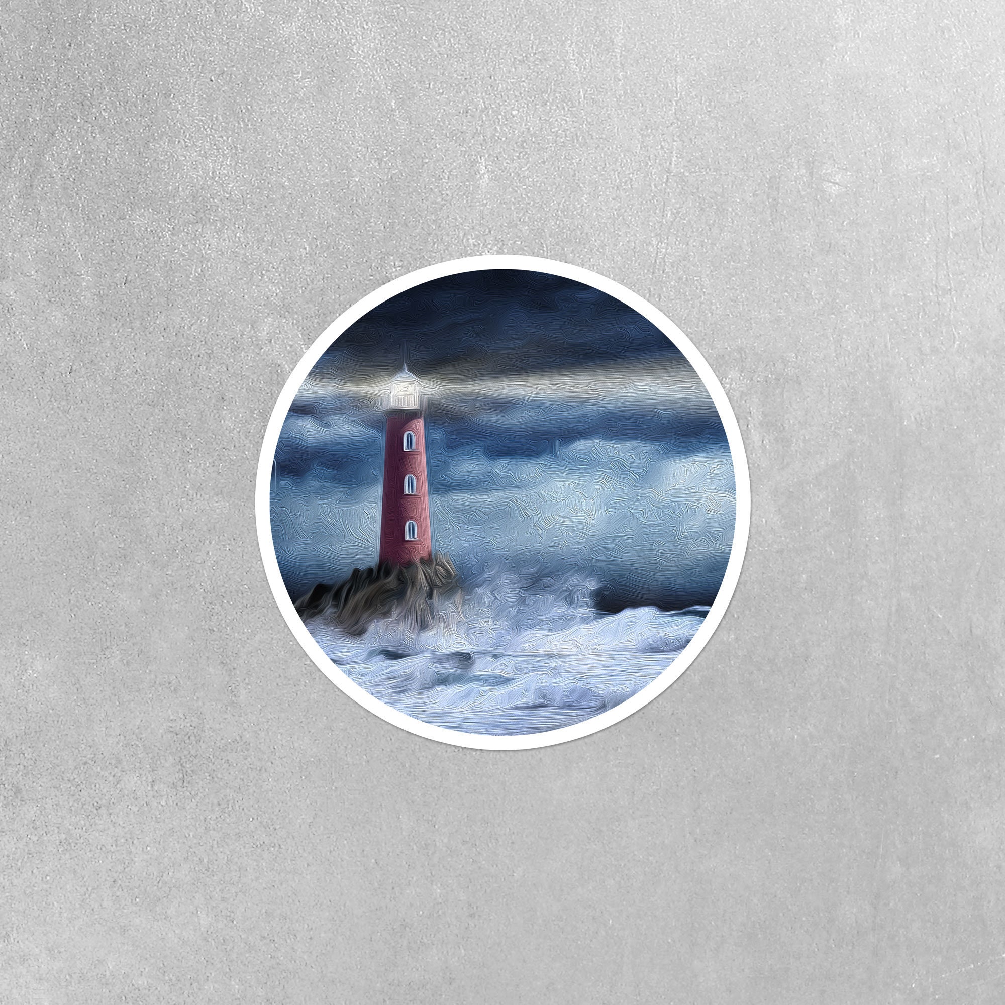 Lighthouse Sticker Lighthouse At Night Stickers Lighthouse | Etsy
