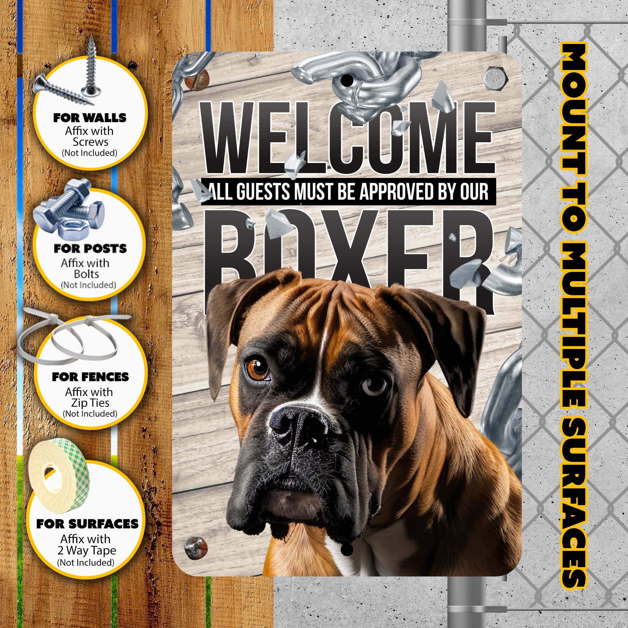 Boxer Welcome Sign Boxer Sign - Etsy