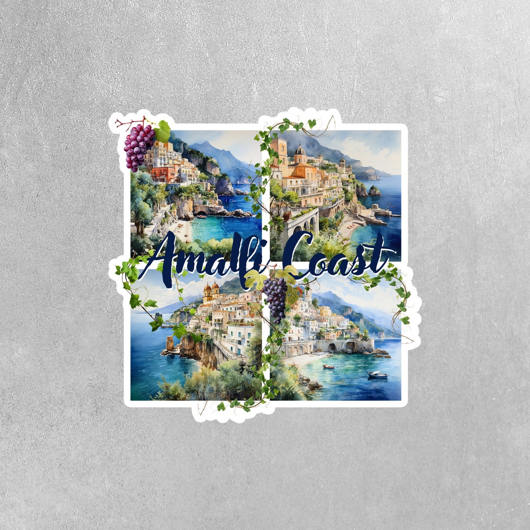 Amalfi Coast Italy Sticker | Amalfi Coast Decal | Italy Sticker - Etsy