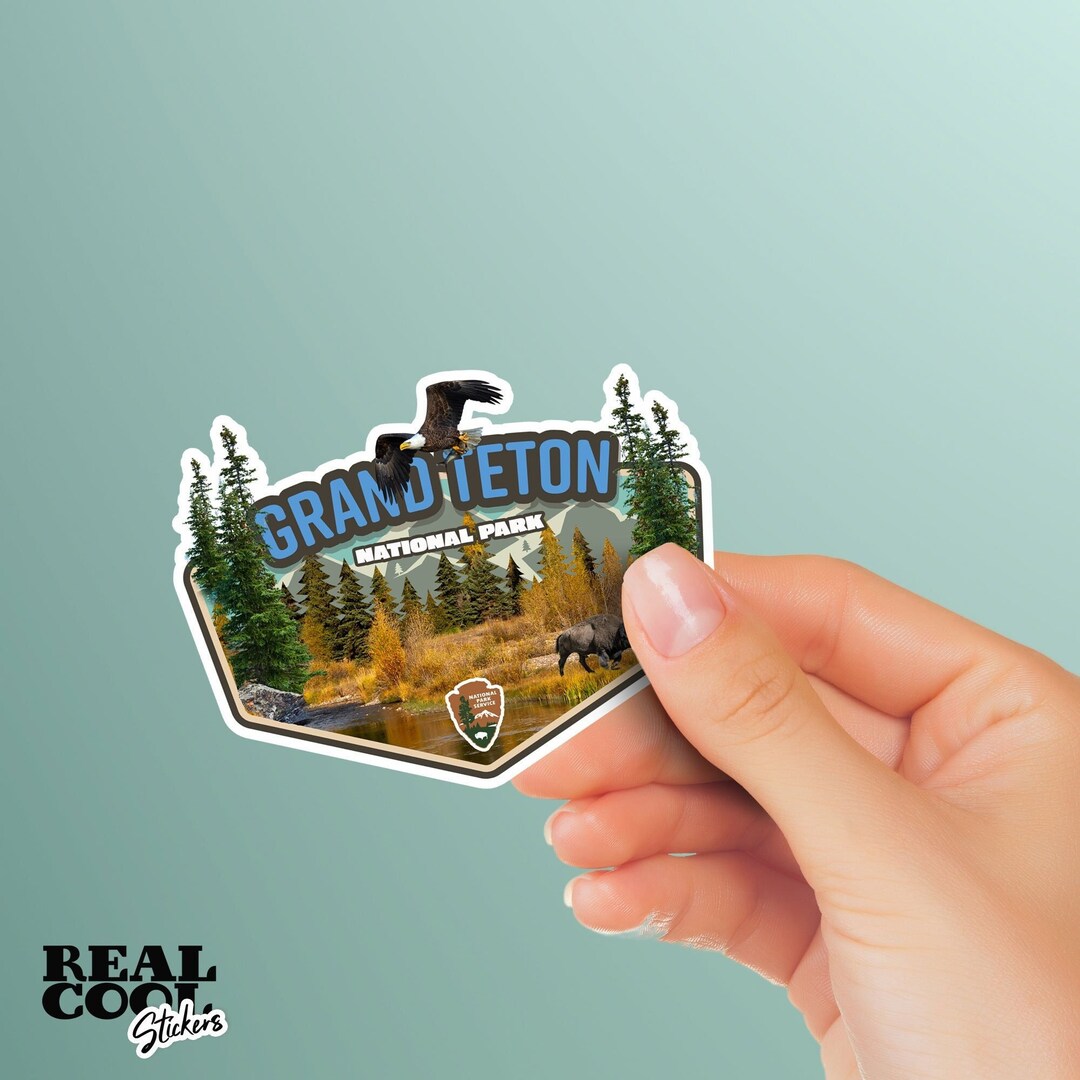 Grand Teton National Park Sticker Grand Teton Sticker - Etsy