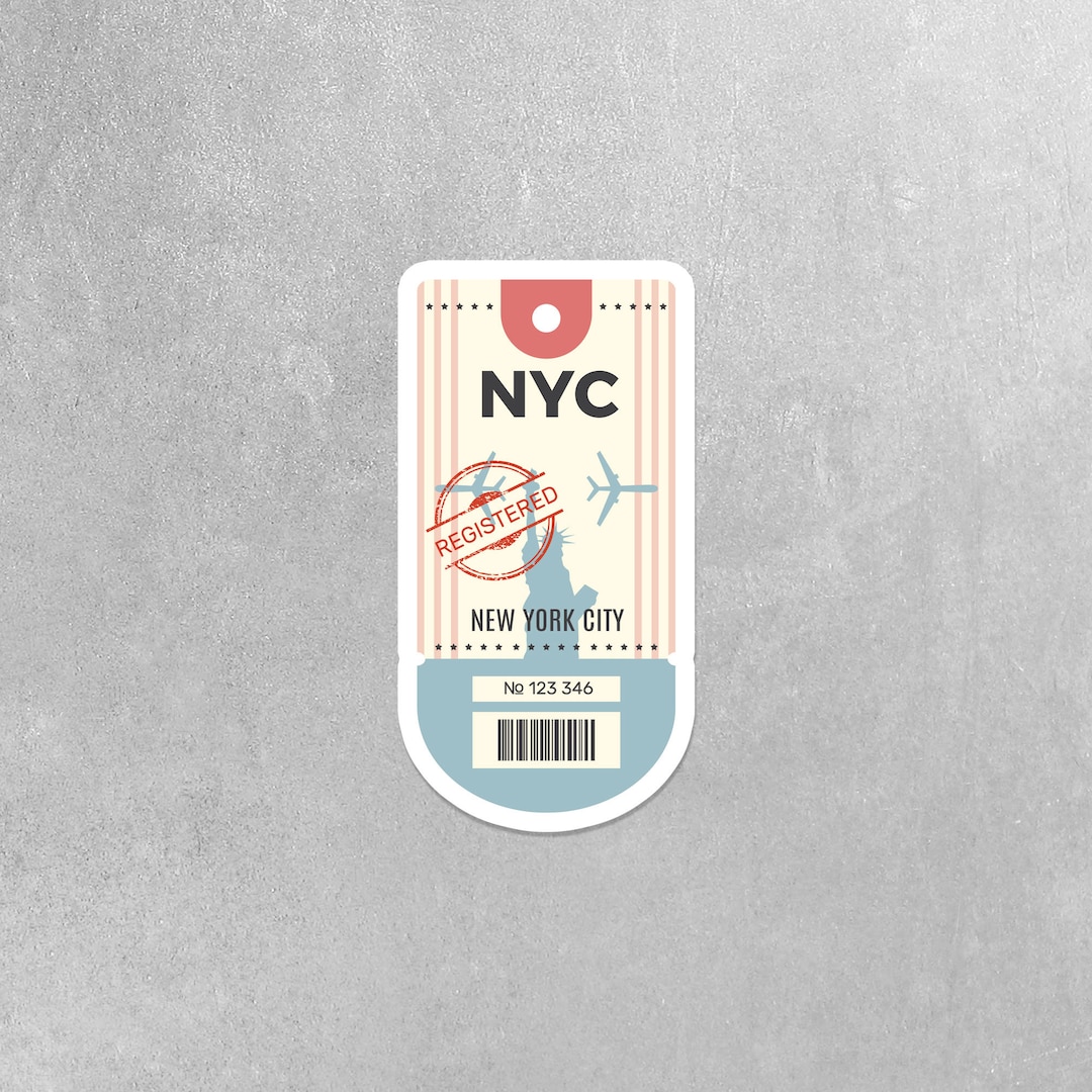 New York Stickers | NYC Sticker | New York Luggage Sticker | Travel ...