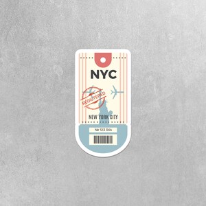 New York Stickers | NYC Sticker | New York Luggage Sticker | Travel ...