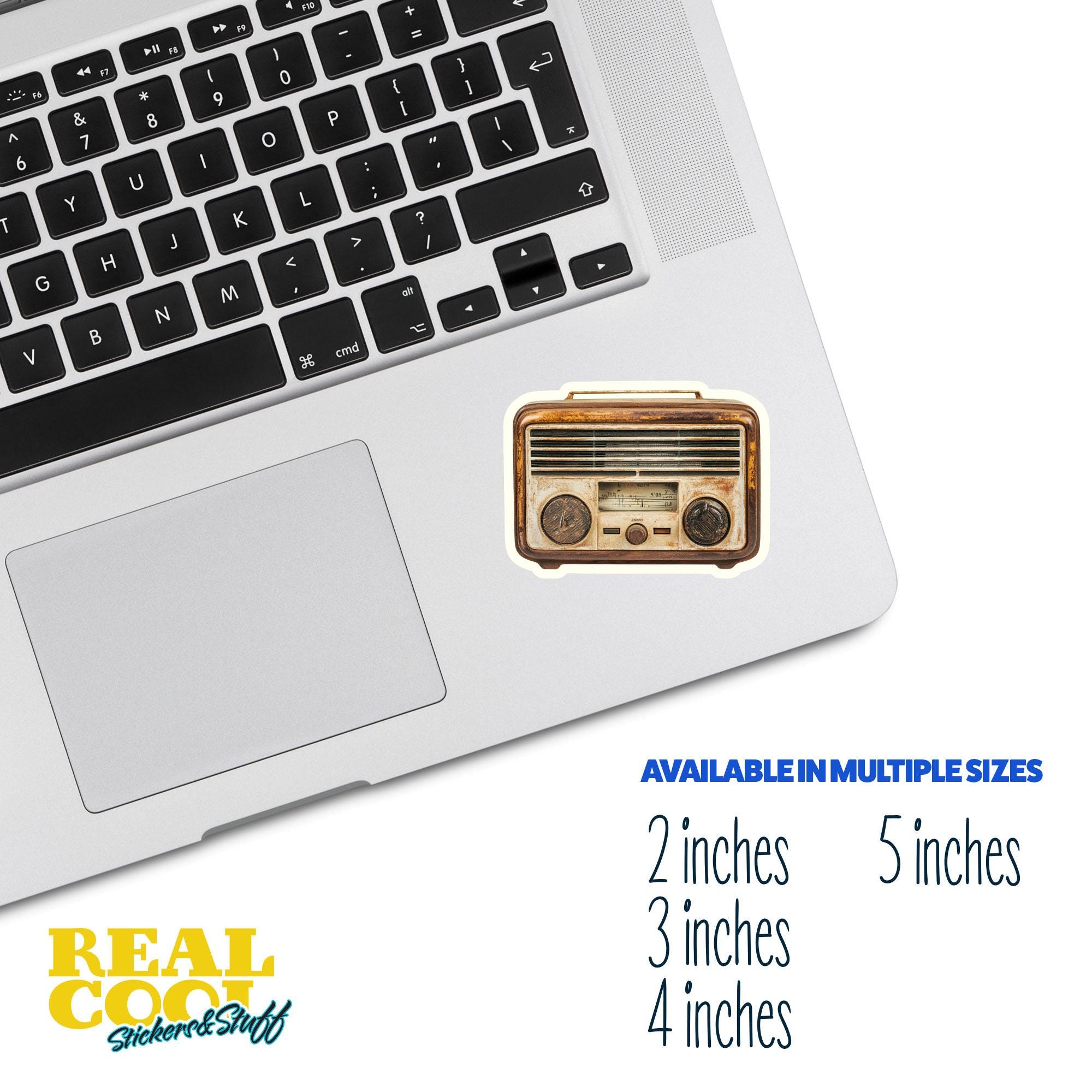 Vintage Radio Sticker - Old Fashioned Radio Sticker - Radio Decal ...