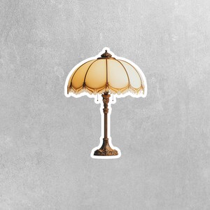 Vintage Lamp Sticker Old Fashioned Lamp Sticker Lamp Decal Junk Journal ...