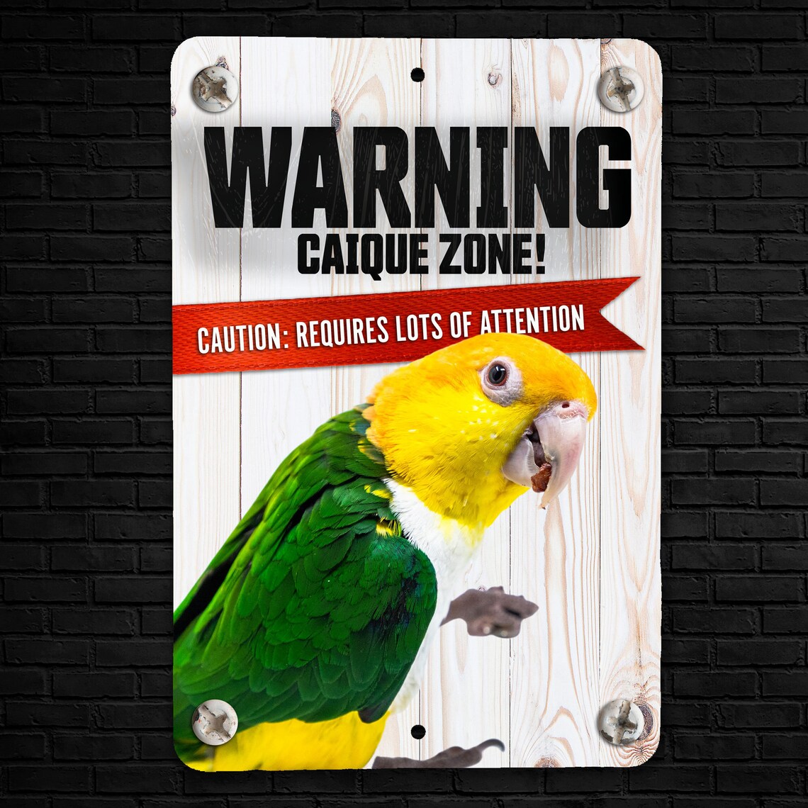 Warning Caique Parrot Sign | Caique Parrot Warning Sign | Caique Parrot ...