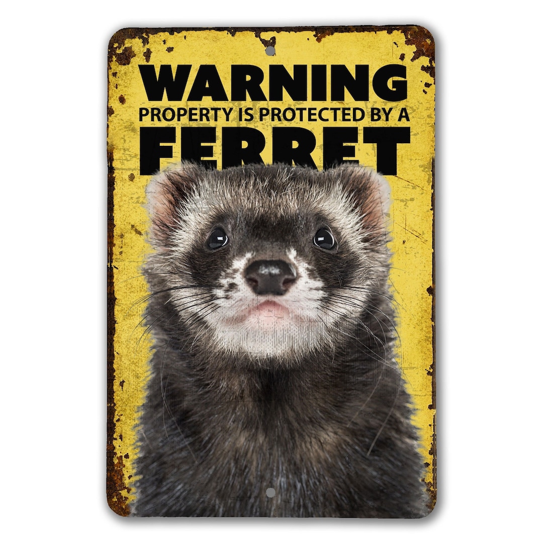 Warning Ferret Sign | Ferret Warning Sign | Ferret Sign - Etsy