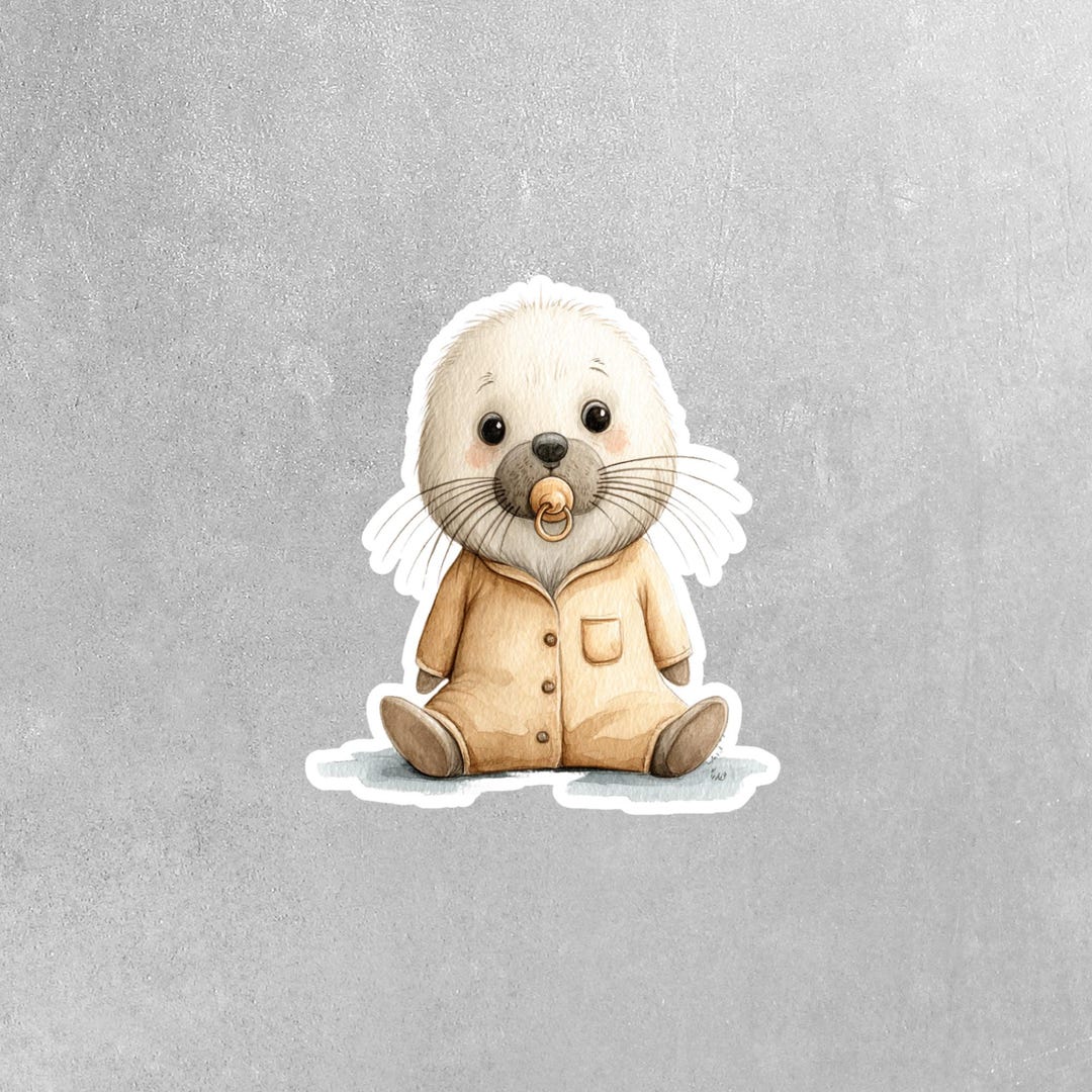 Baby Seal Sticker | Seal Sticker | Baby Seal Decal - Etsy