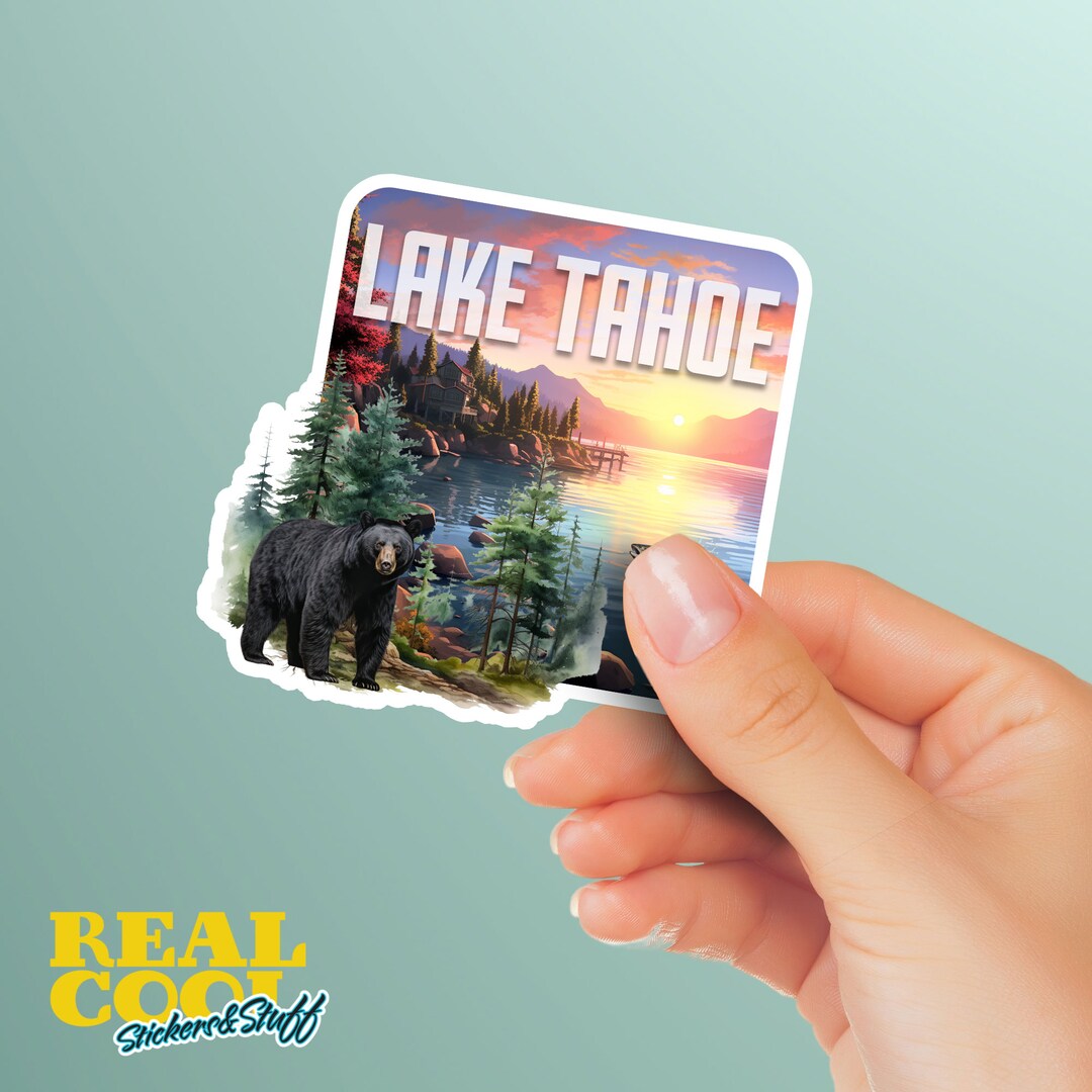 Lake Tahoe Sticker Lake Tahoe Decals Lake Tahoe Water Bottle Sticker - Etsy