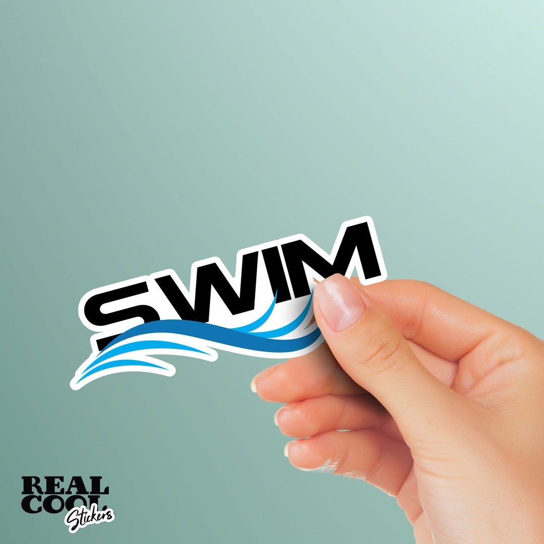 Swim Sticker Swimming Stickers Swimmer Stickers Swim Laptop Sticker ...