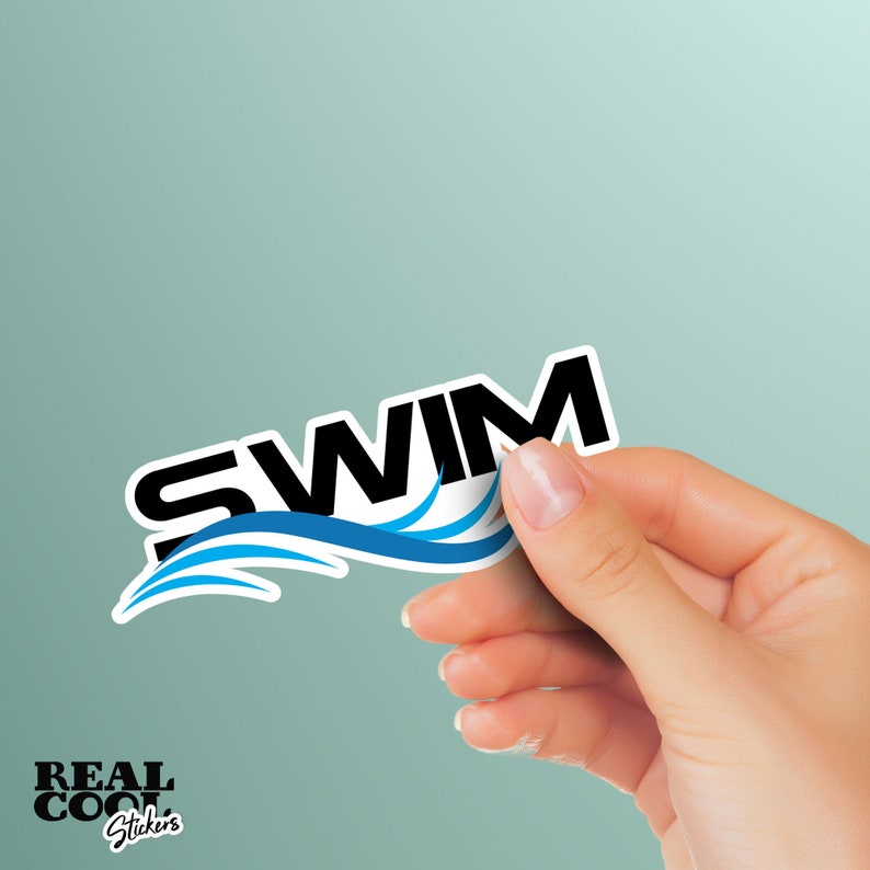 Swim Sticker Swimming Stickers Swimmer Stickers Swim - Etsy