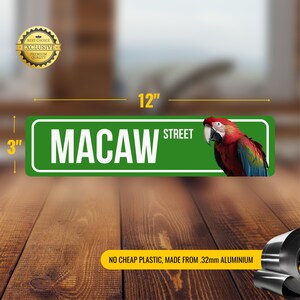 Scarlet Macaw Sign | Macaw Street Sign | Macaw Sign - Etsy