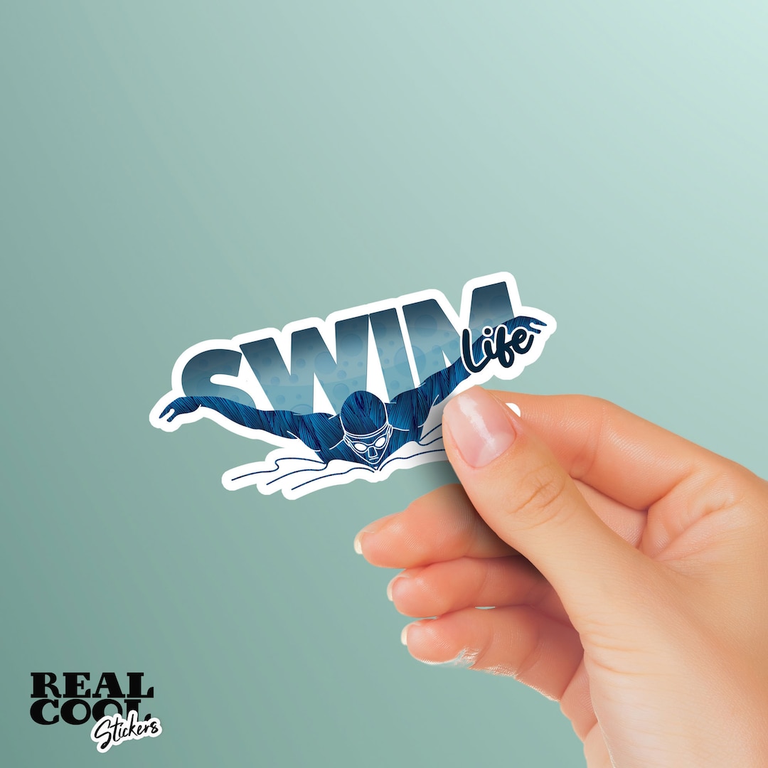 Swim Sticker Swimming Stickers Swim Team Sticker Swimmer - Etsy