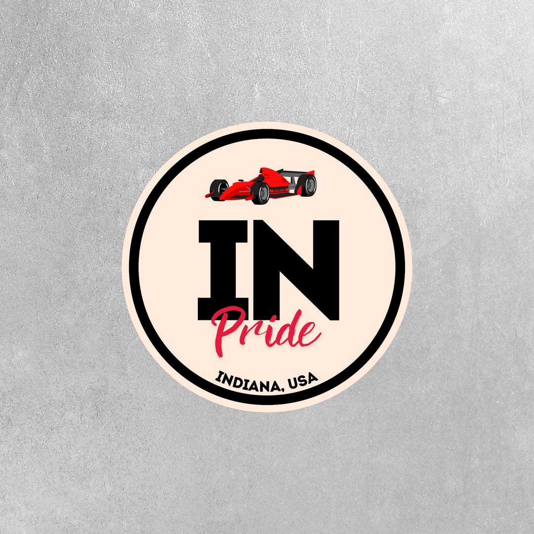 Indiana Pride Sticker - Indiana State Abbreviation Decal for Car ...