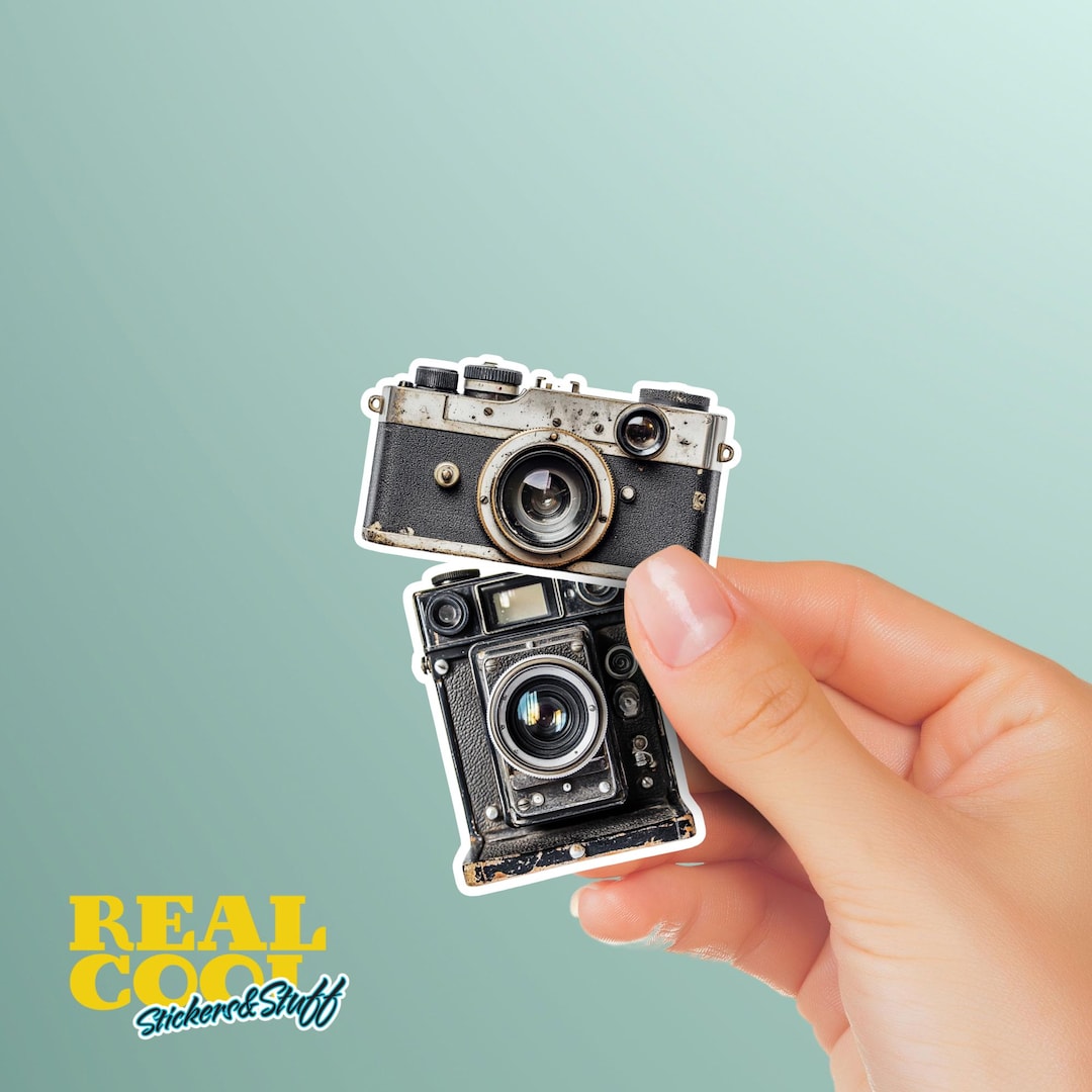 Vintage Camera Sticker - Camera Sticker - Junk Journal Stickers - Two ...