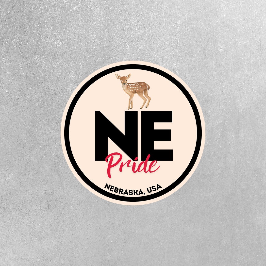 Nebraska Pride Sticker - Nebraska State Abbreviation Decal for Car ...