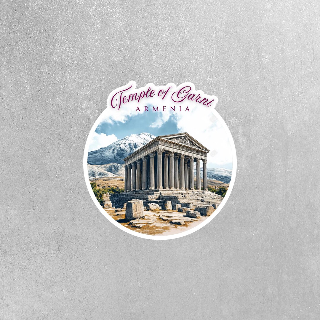 Temple of Garni Sticker | Armenian Art Decal, Gift for Travelers ...