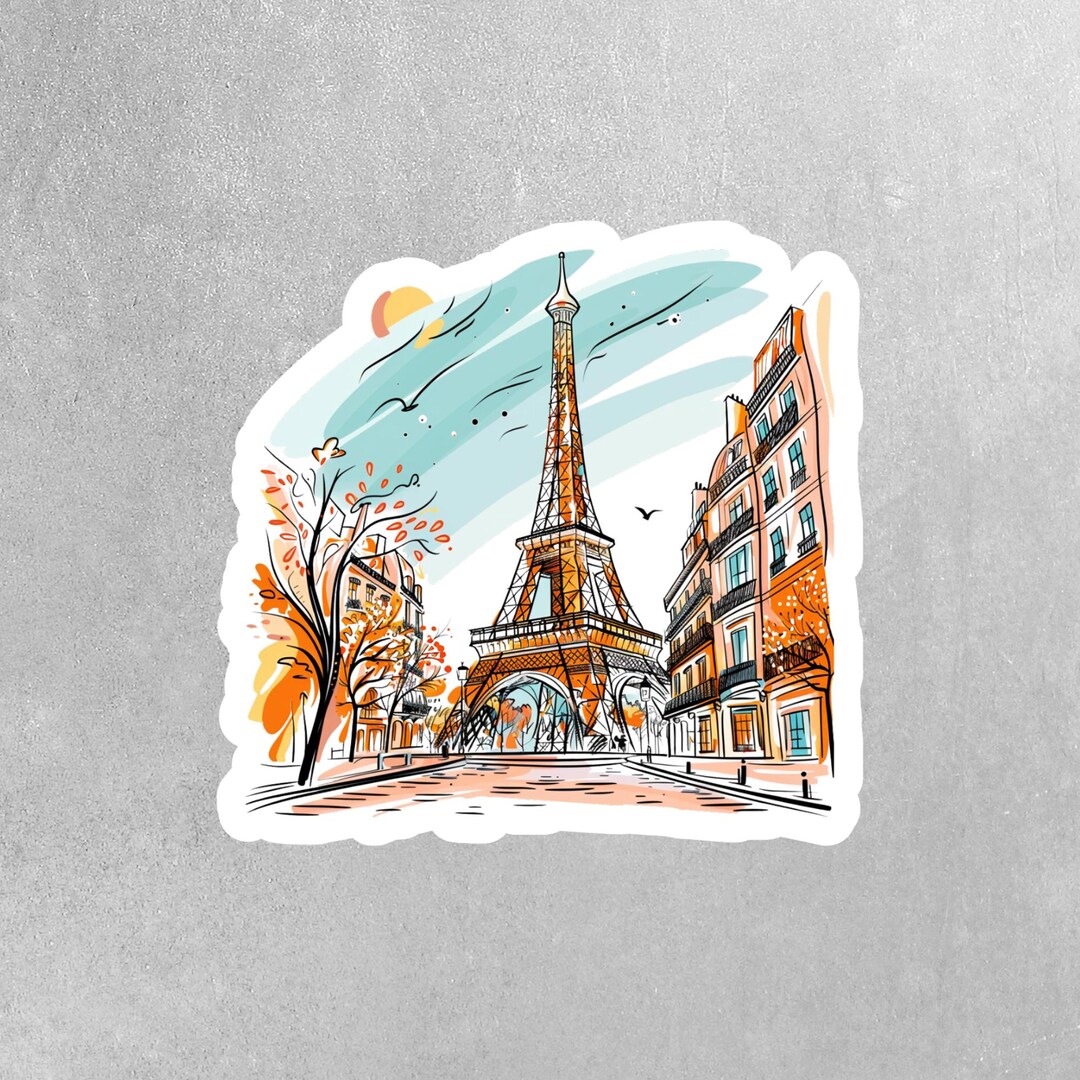 Paris Sticker - Eiffel Tower Sticker - France Sticker - Etsy