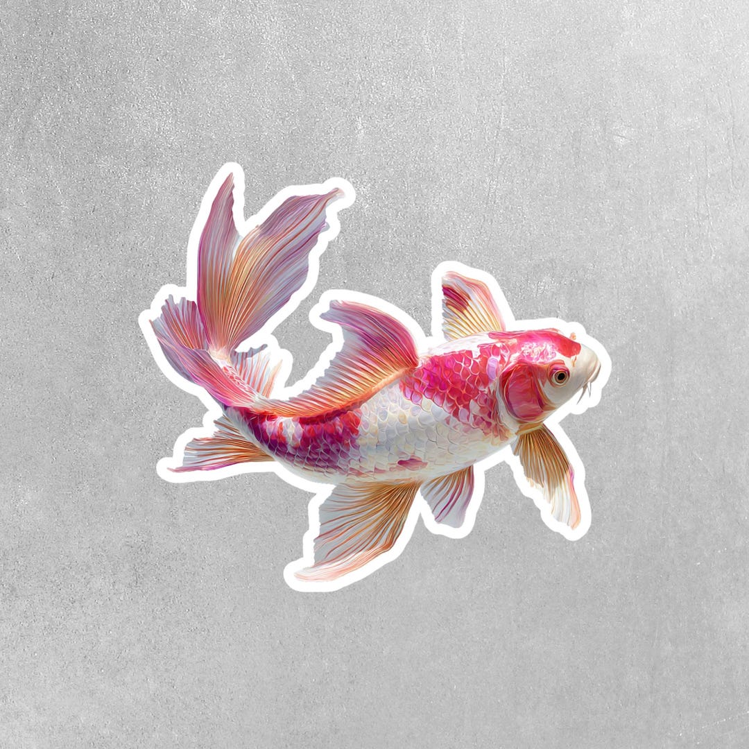 Koi Sticker - Fancy Koi Decal - Koi Fish Sticker Vinyl - Etsy