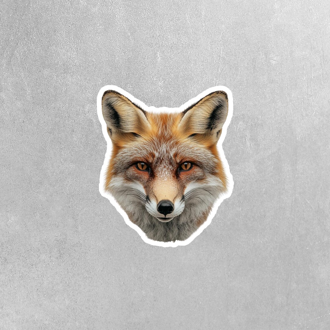 Fox Sticker | Vinyl Fox Head Decal for Laptops, Water Bottles & Mugs ...