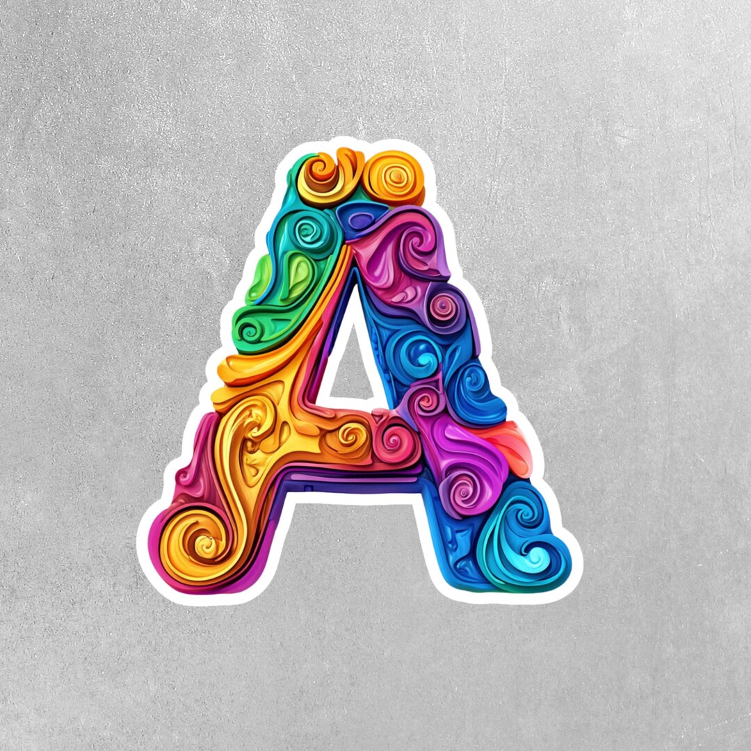 Letter A Sticker | Customizable Vinyl Letter Decal for Crafting ...