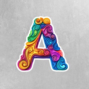 Letter A Sticker | Customizable Vinyl Letter Decal for Crafting ...