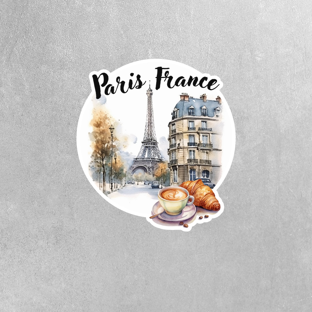 Paris Sticker | Paris Watercolor Sticker | Paris France Sticker - Etsy