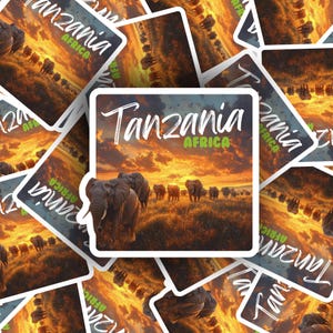 Tanzania Sticker - Africa Sticker - African Safari Sticker - Etsy