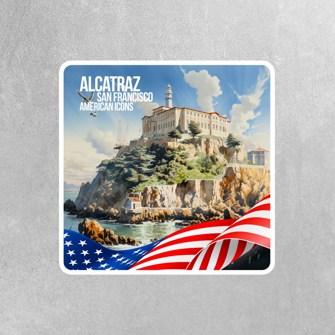 Alcatraz Sticker | San Francisco Sticker | California Stickers ...