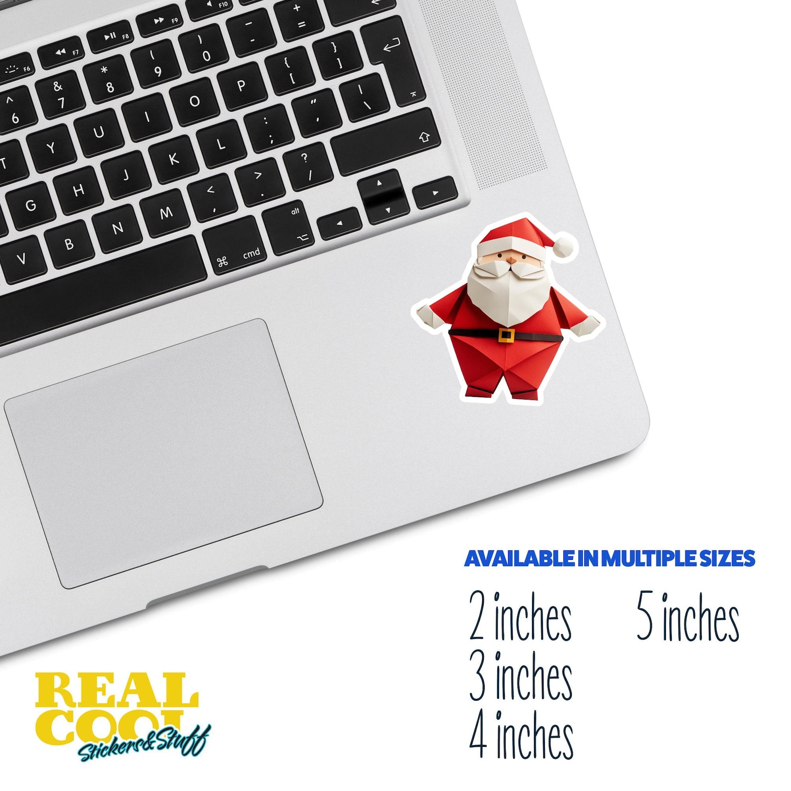 Origami Santa Claus Sticker - Cute Santa Sticker - Origami Santa Claus ...