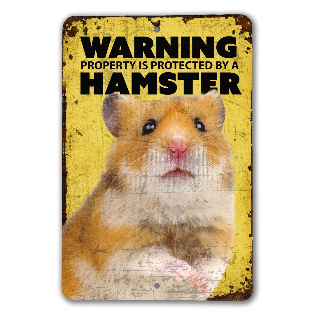 Warning Hamster Sign | Hamster Warning Sign | Hamster Sign - Etsy