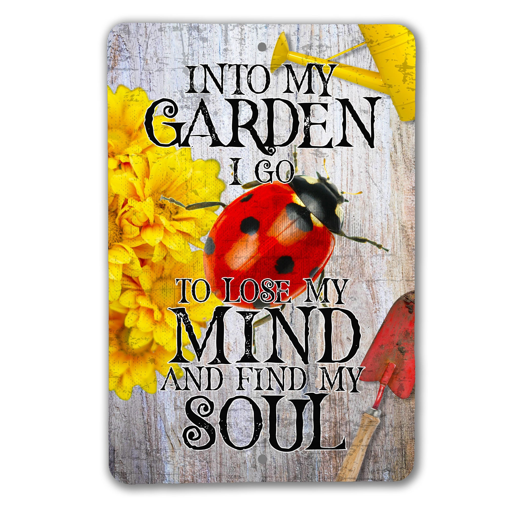 Garden Sign Aluminum Garden Signs Ladybug Garden Sign - Etsy