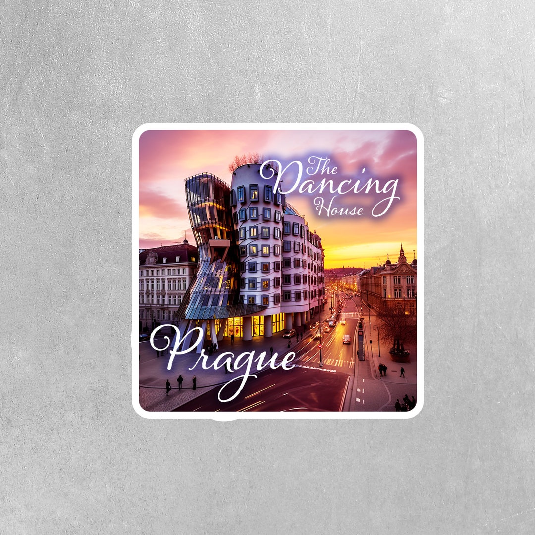 Prague Sticker | the Dancing House Prague Sticker - Etsy