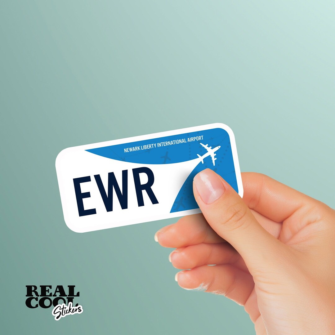 EWR Airport Code Sticker IATA Code Stickers Newark Liberty - Etsy
