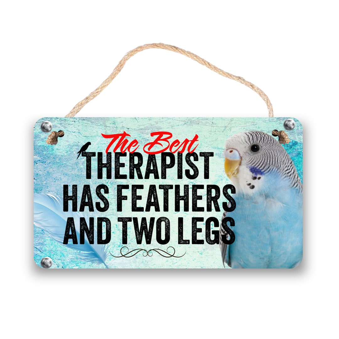 Parakeet Therapy Sign | Blue Parakeet Sign - Etsy