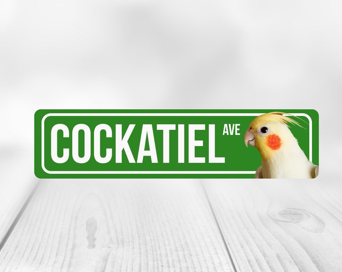 Cockatiel Sign Cockatiel Street Sign Yellow Cockatiel Sign - Etsy