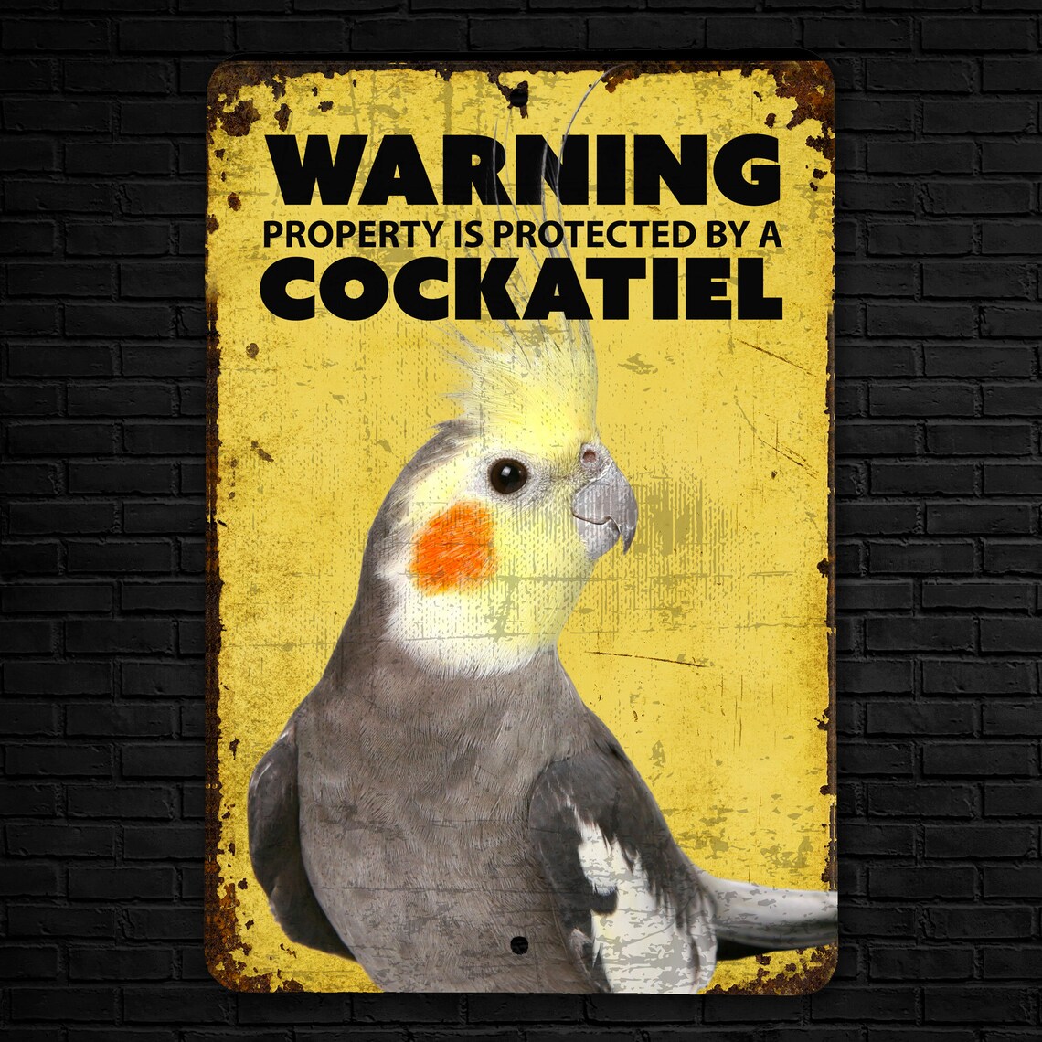 Warning Cockatiel Sign | Parrot Warning Sign | Cockatiel Parrot Sign - Etsy