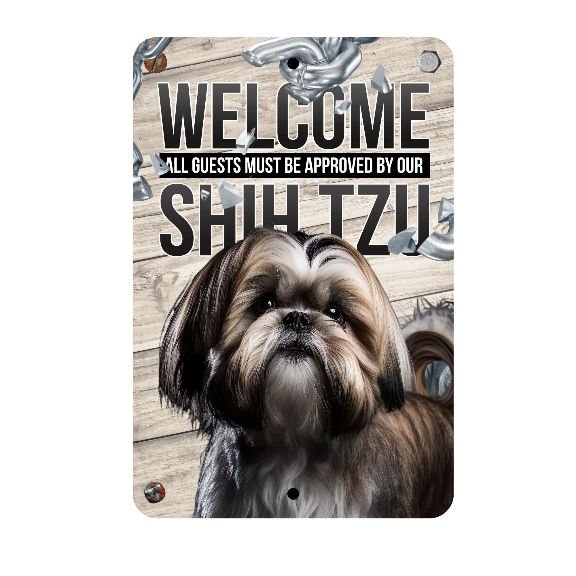 Shih Tzu Welcome Sign | Shih Tzu Sign - Etsy