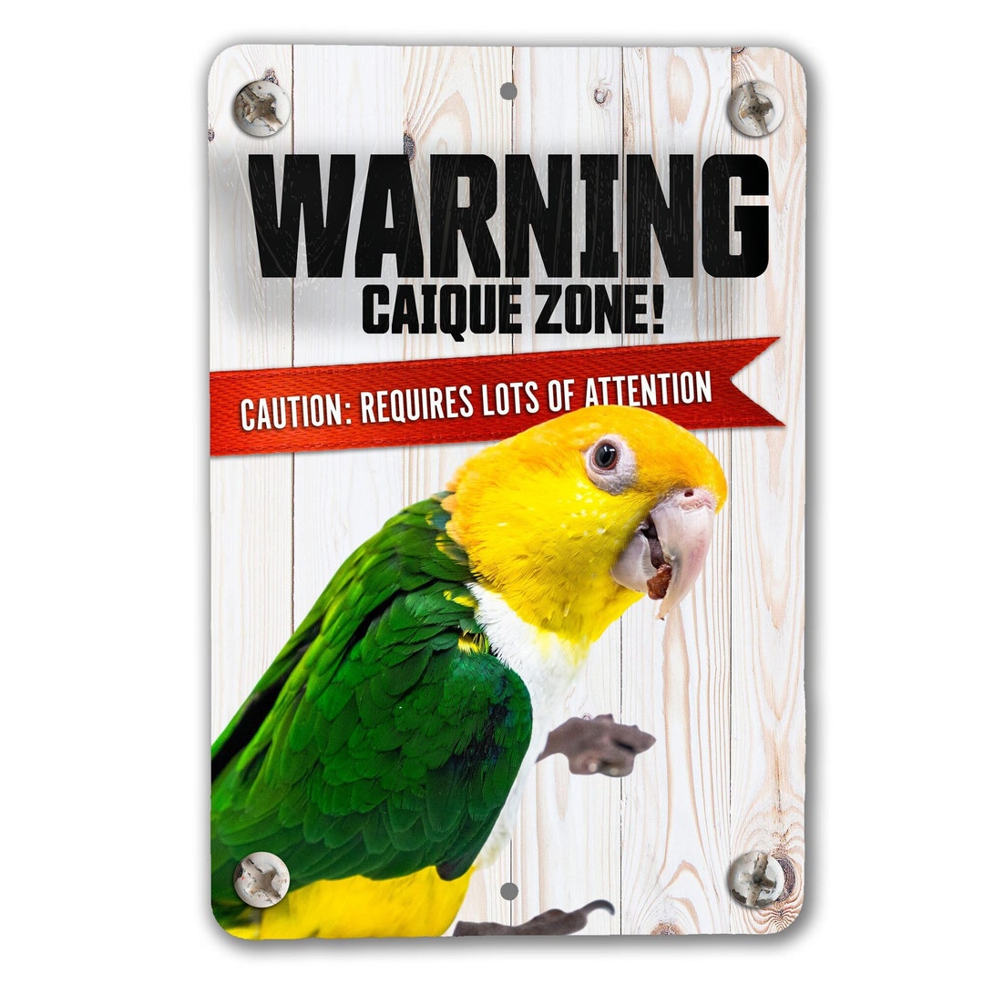 Warning Caique Parrot Sign | Caique Parrot Warning Sign | Caique Parrot ...