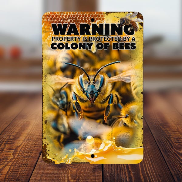 Bee Warning Sign - Etsy