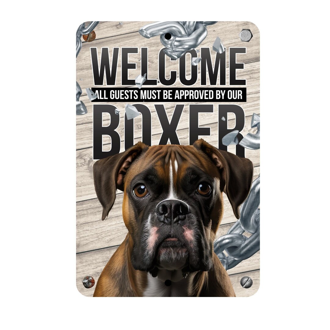 Boxer Welcome Sign | Boxer Sign - Etsy
